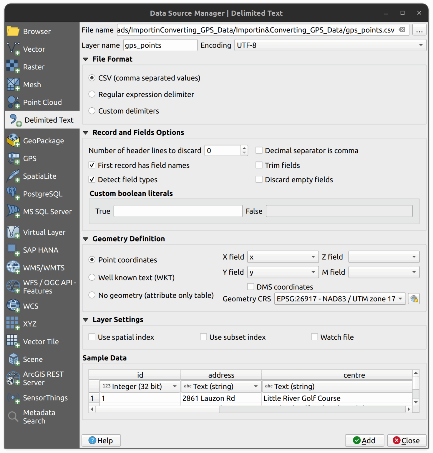 Importing and Converting GPS Data Using QGIS